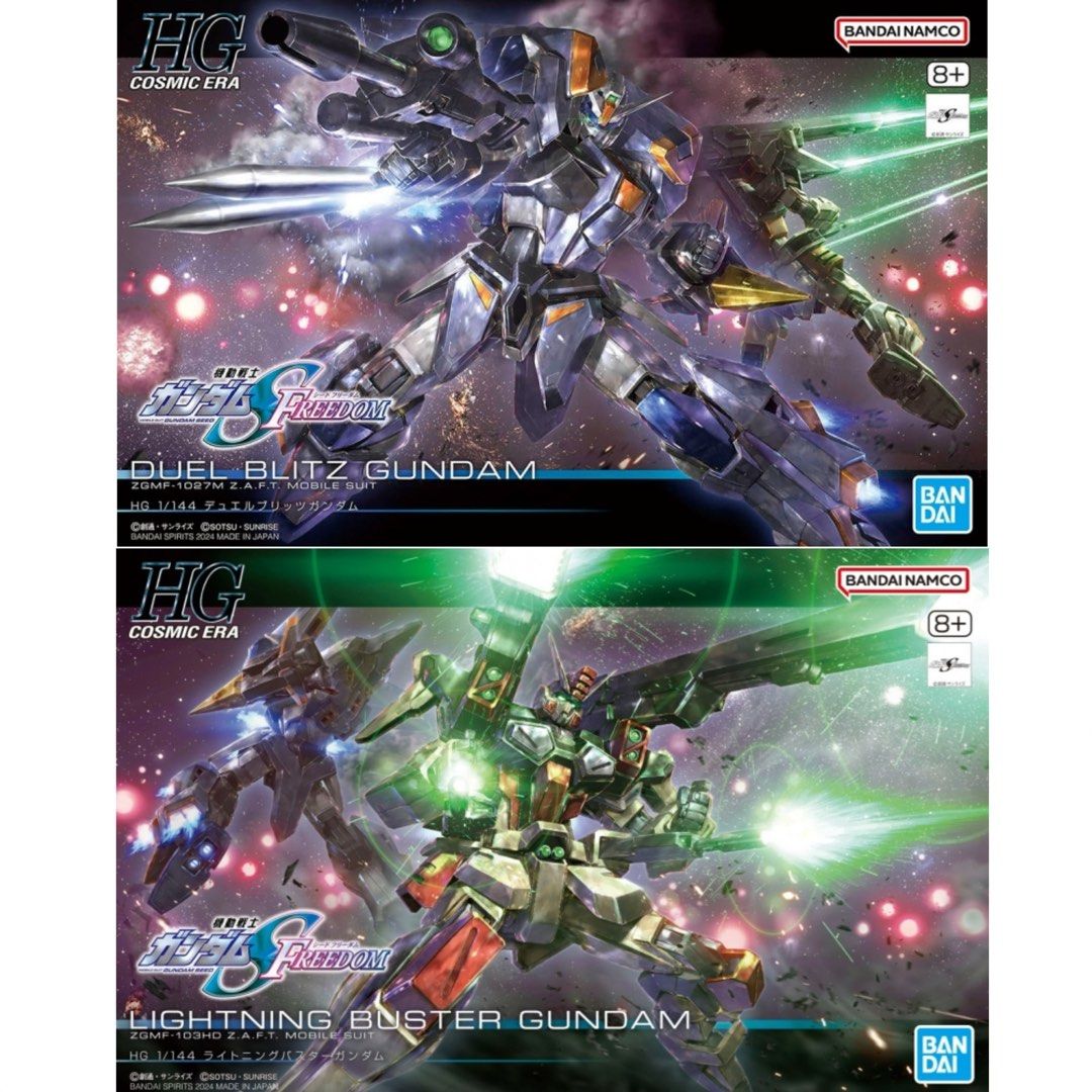 HG 1/144 Lightning Buster Gundam HG 1/144 Duel Blitz Gundam bundle set ...