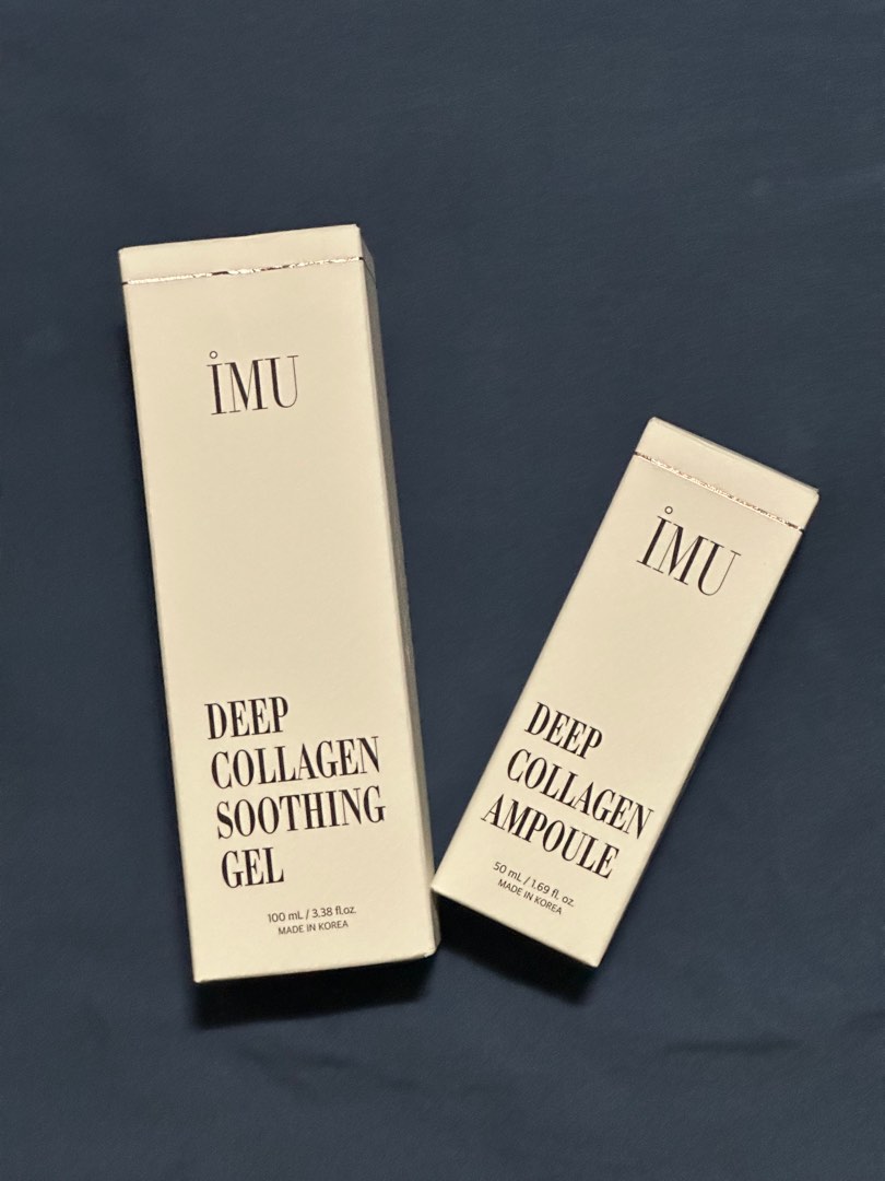 IMU: Deep Collagen Ampoule & Soothing Gel, Beauty & Personal Care, Face ...