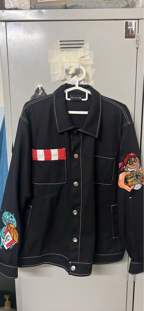 Jacket Denim KFC x UJANG x PMC, Men's Fashion, Coats, Jackets and ...