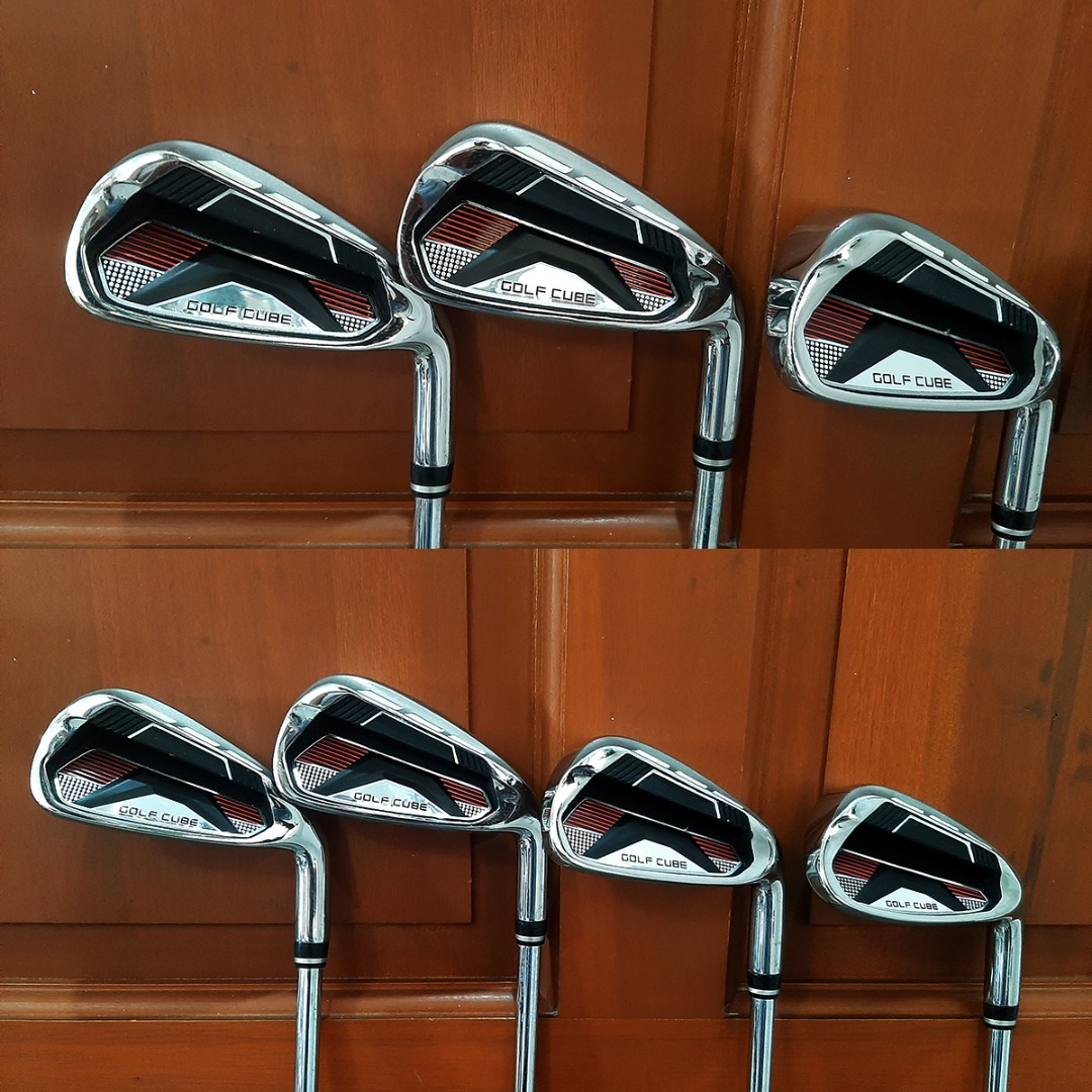 Japan, Golf Cube 7-piece Set 5 6 7 8 9 Irons PW SW, Steel Shaft, Right Handed RH Golf Clubs ...