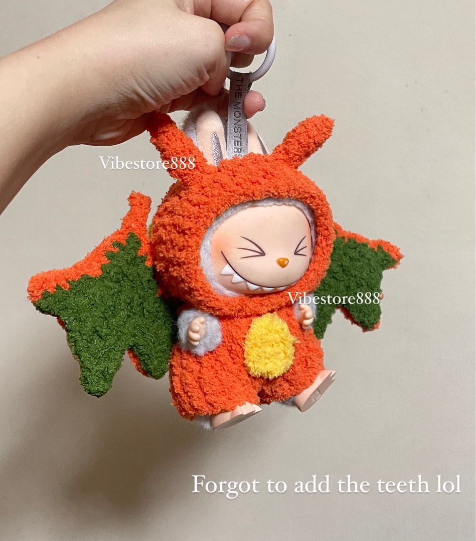 Labubu Pokémon charizard outfit v1 v2 crochet lbb clothes popmart ...