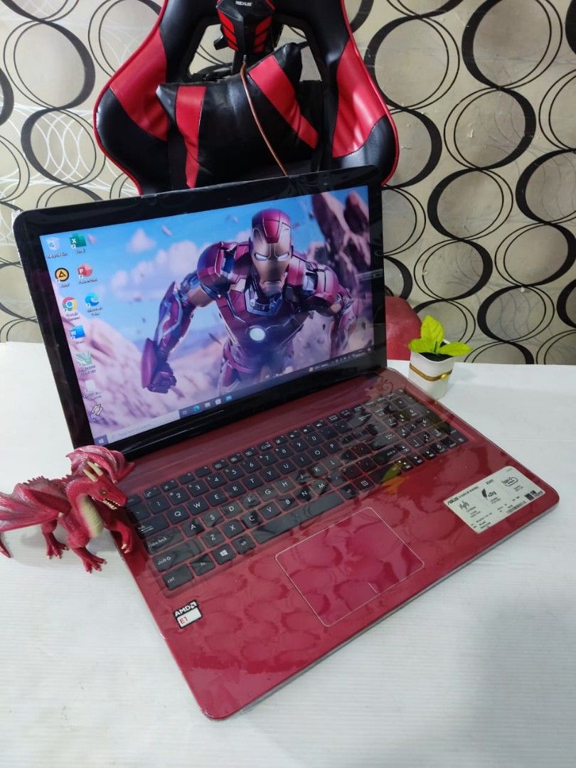 Laptop Asus Vivobook Merah Amd E1 SSD 256GB Baterai Awet 3 jam an ...