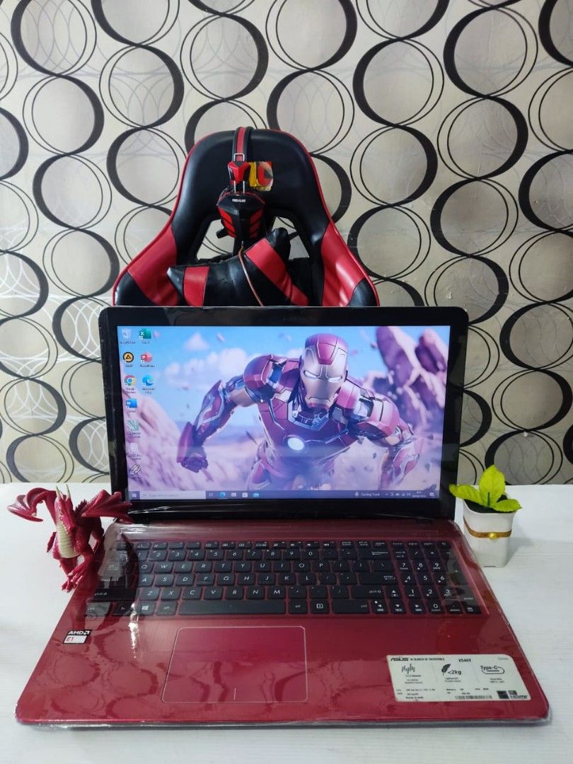 Laptop Asus Vivobook Merah Amd E1 SSD 256GB Baterai Awet 3 jam an ...