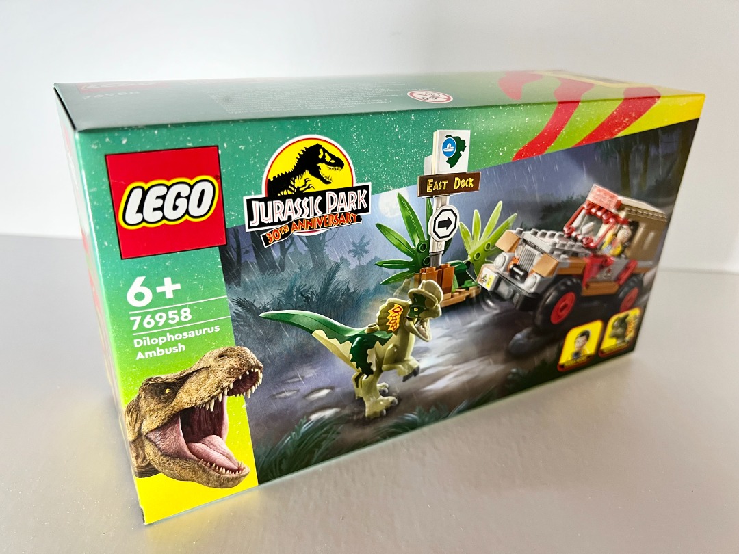 LEGO 76958 Jurassic World Dilophosaurus Ambush 全新未開盒 New Box, 興趣及遊戲, 玩具 ...