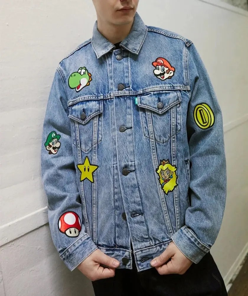 Levi's Strauss Big E Premium x Super Mario Bros. Denim Trucker Jacket ...