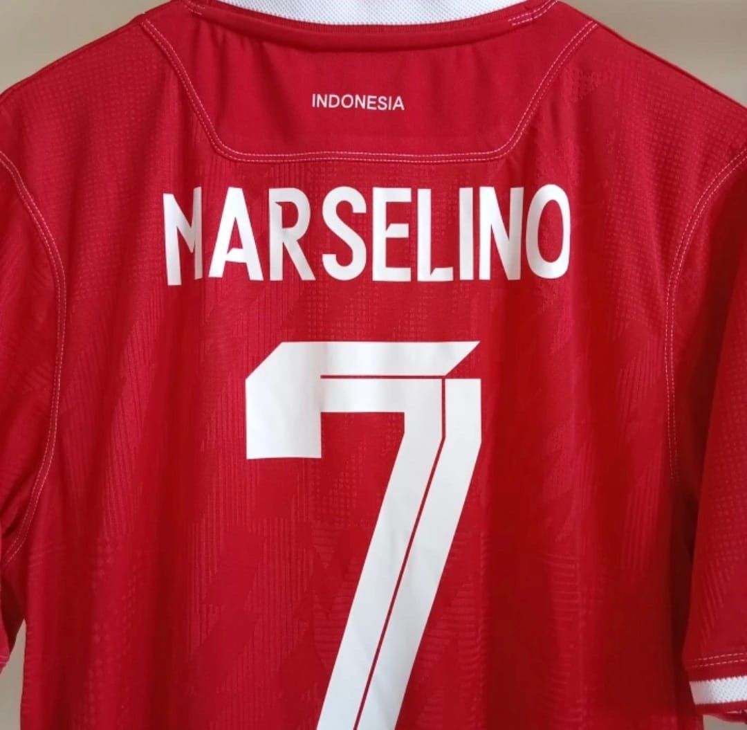 Marselino #7 Timnas Indonesia Home Jersey 2024/2025 Erspo Official ...