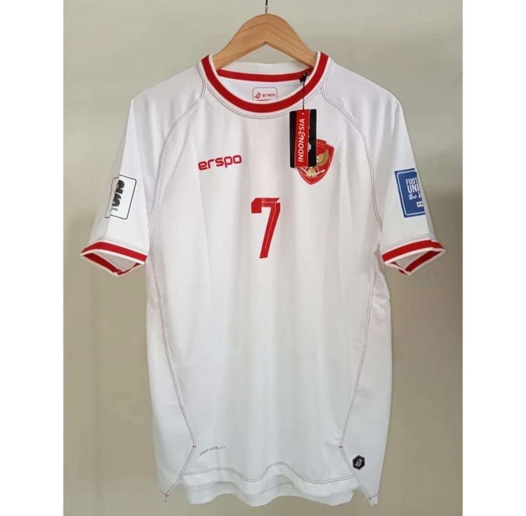 Marselino #7 Timnas Indonesia Home Jersey 2024/2025 Erspo Official ...