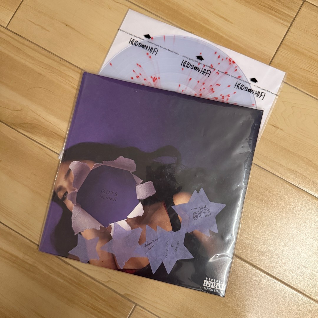 Olivia Rodrigo - GUTS SPILLED (Clear Splatter Vinyl), Hobbies & Toys ...