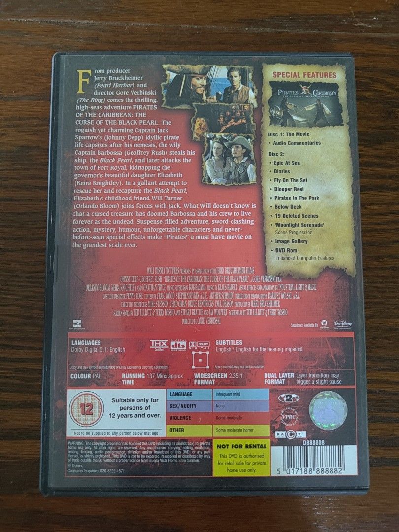 ORIGINAL - Pirates of the Caribbean - the curse of the black pearl 2 ...