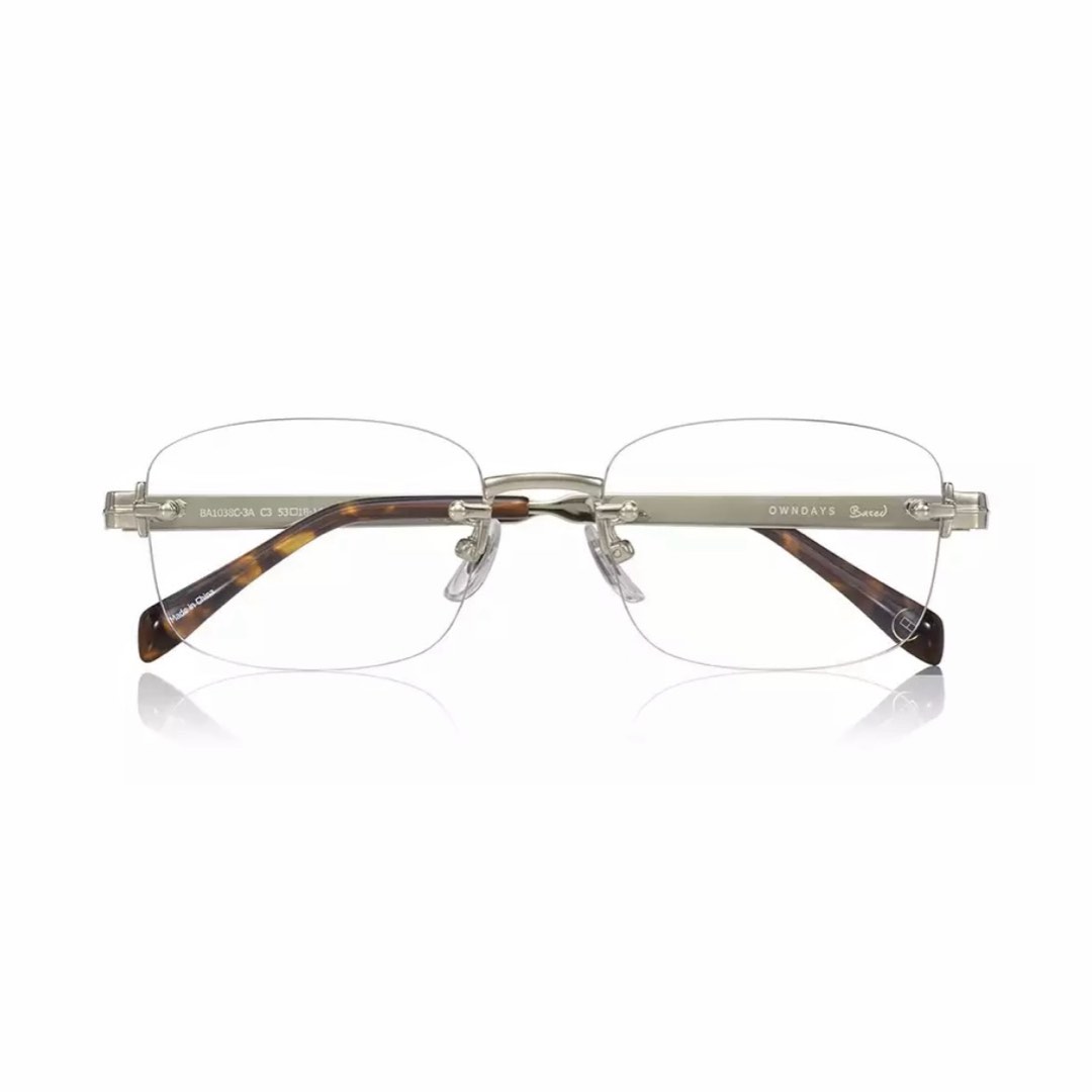 OWNDAYS Rimless Eyeglasses (Gold), Men's Fashion, Watches & Accessories ...