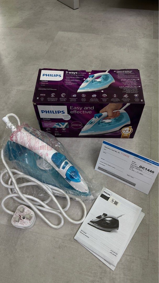 Philips Iron 2 in 1 Philips GC1440 Steam Iron ( 2000W) 100g Steam Boost ...