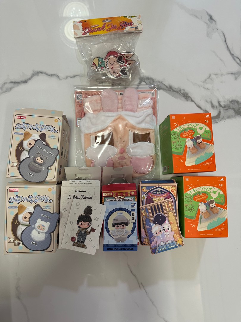 Popmart items at original cost (labubu, crybaby, pucky, hirono ...