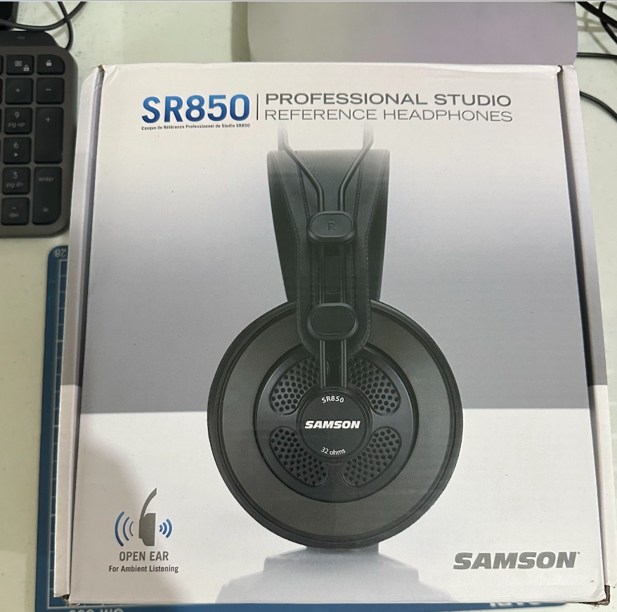 Samson SR850 Studio Wired Over-The-Ear Headphones, Audio, Headphones ...