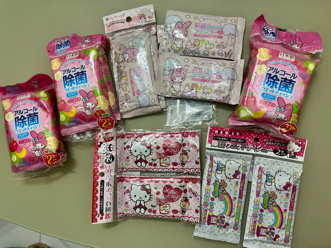 Sanrio hello kitty my melody wipes japan, Babies & Kids, Bathing ...