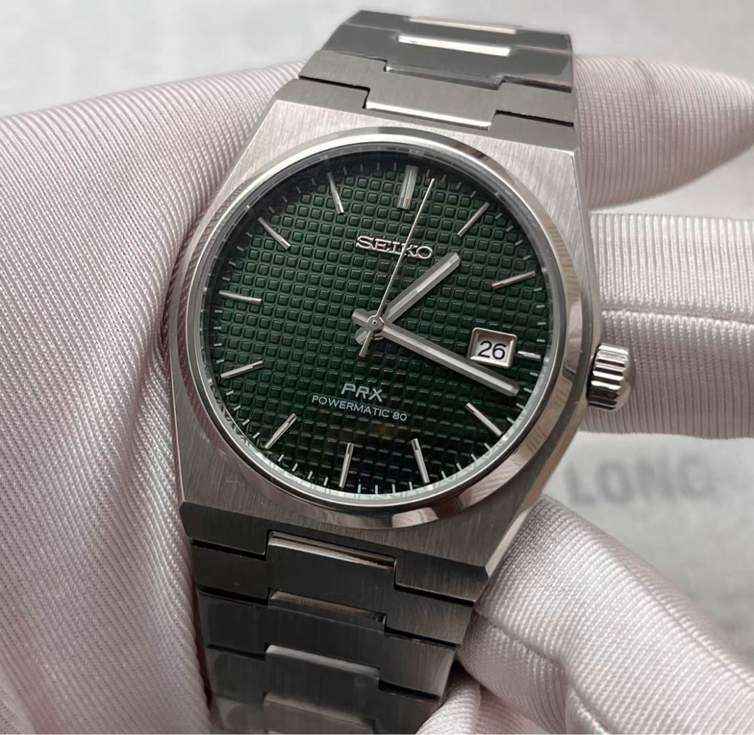 Seiko Tissot PRX Green Dial Mod 40mm, Men's Fashion, Watches ...