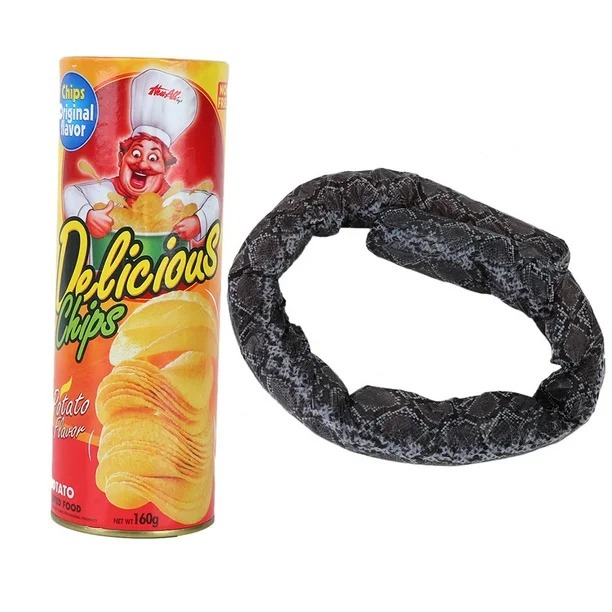 Shocking Portable Potato Chip Snake, Prank Props Toy, For Halloween ...