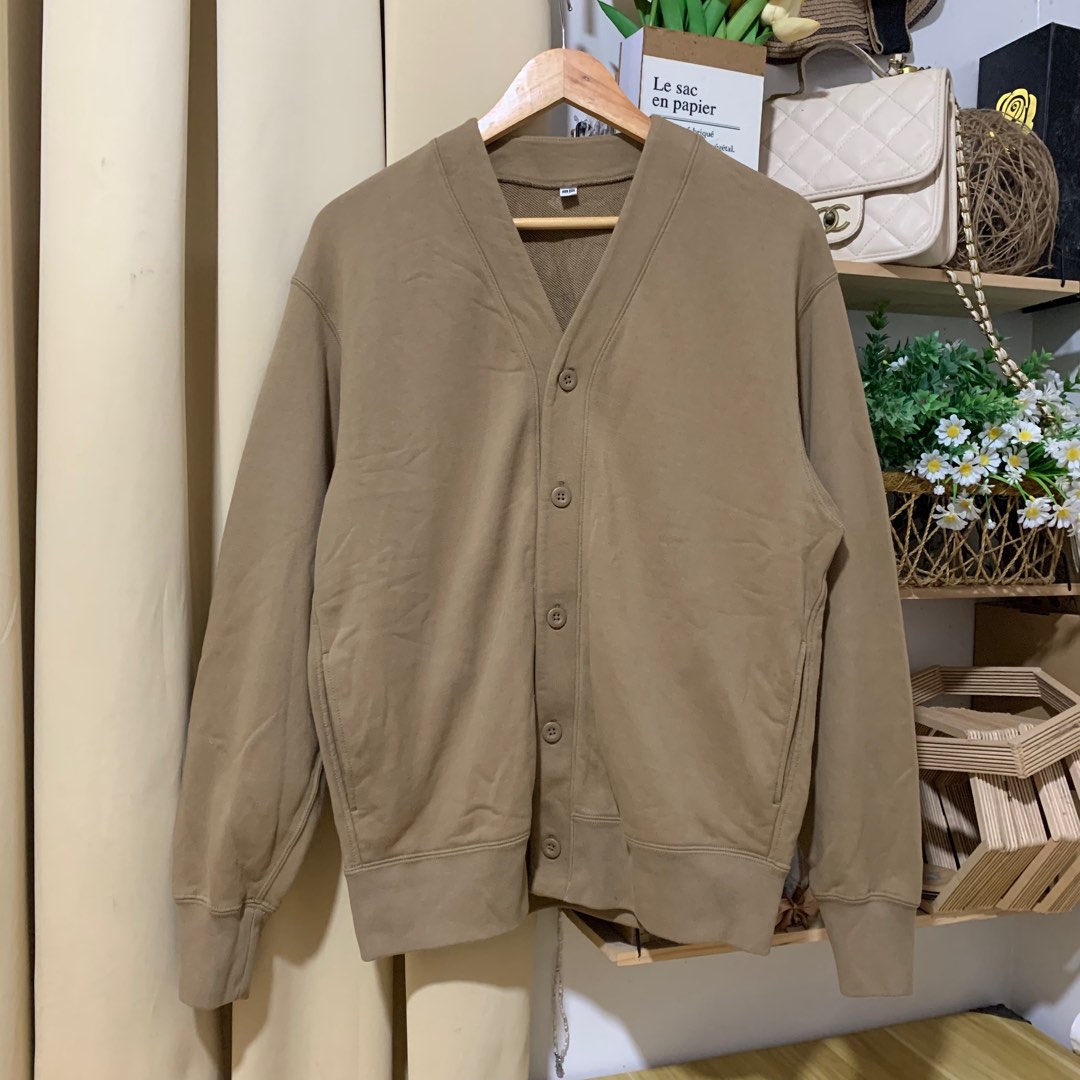 UNIQLO Sweat Long Sleeve Cardigan, Men's Fashion, Coats, Jackets and ...