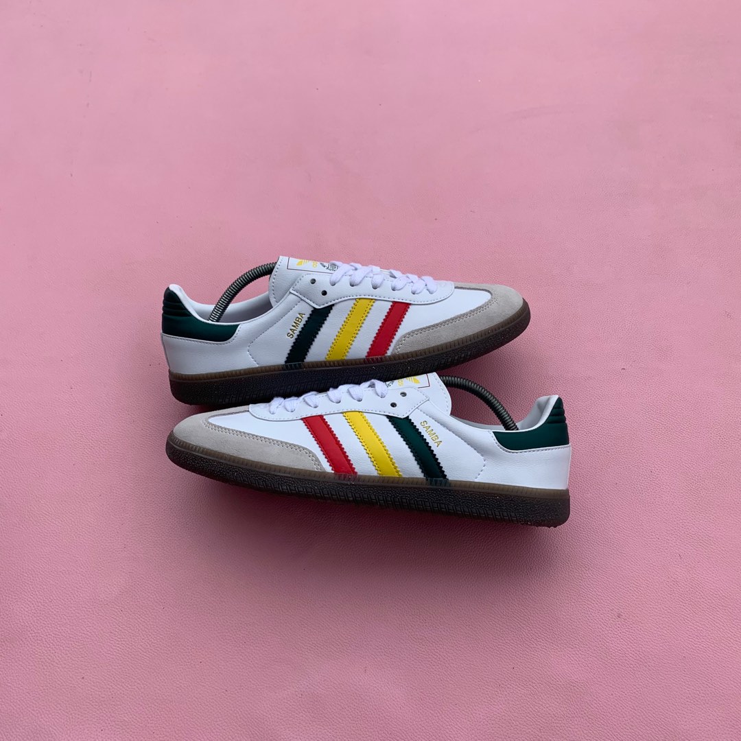 ADIDAS SAMBA OG RASTA, Fesyen Pria, Sepatu , Sneakers di Carousell