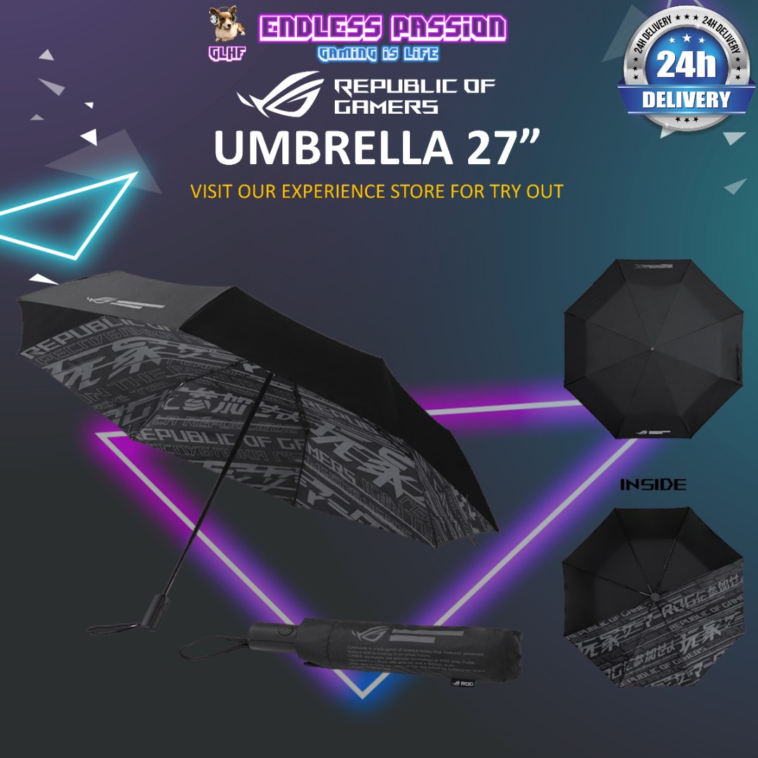 Asus ROG UMBRELLA, Hobbies & Toys, Travel, Umbrellas on Carousell