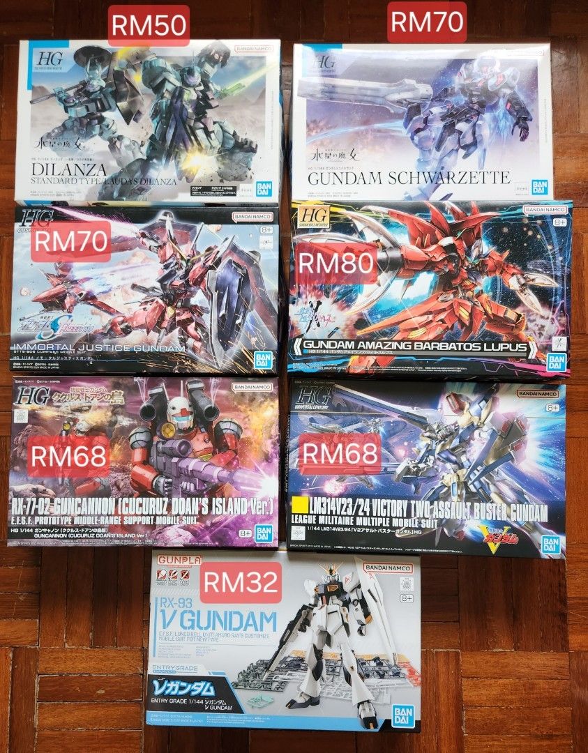 Bandai Backlog MG RG HG EG Gundam Gunpla Model kit, Hobbies & Toys, Toys & Games on Carousell