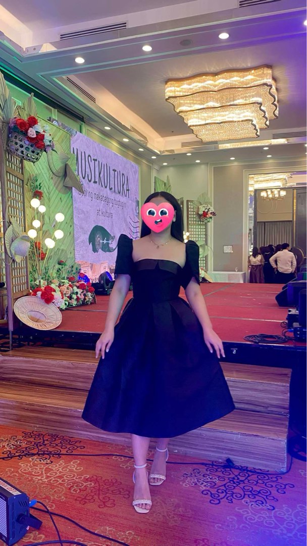 Black Filipiniana with detachable glittered bolero sleeves, Women's ...