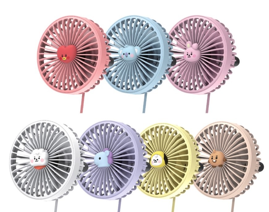 BT21 LED USB FAN (Multiple Mood Lighting + 3 Speed), Hobbies & Toys ...
