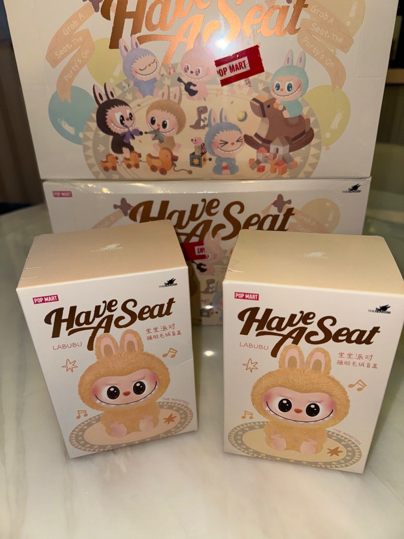 ‼️[CHEAP!] BNIB Labubu Have A Seat V2 Popmart Plush Pendant ‼️, Hobbies ...
