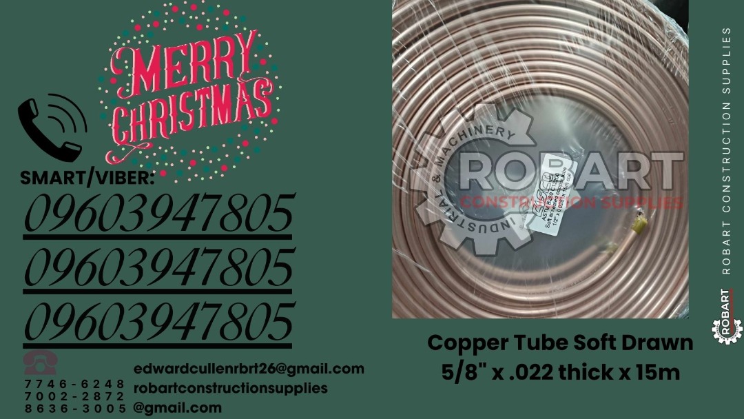 Copper Tube Soft Drawn 5/8" x .022 thick x 15m, Everything Else ...