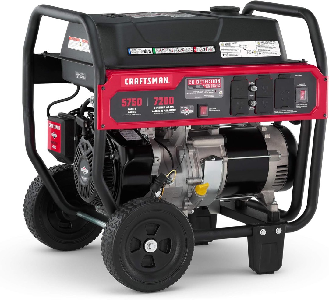 CRAFTSMAN CMXGGAS030733 7000-Watt Gasoline Portable Generator, TV ...