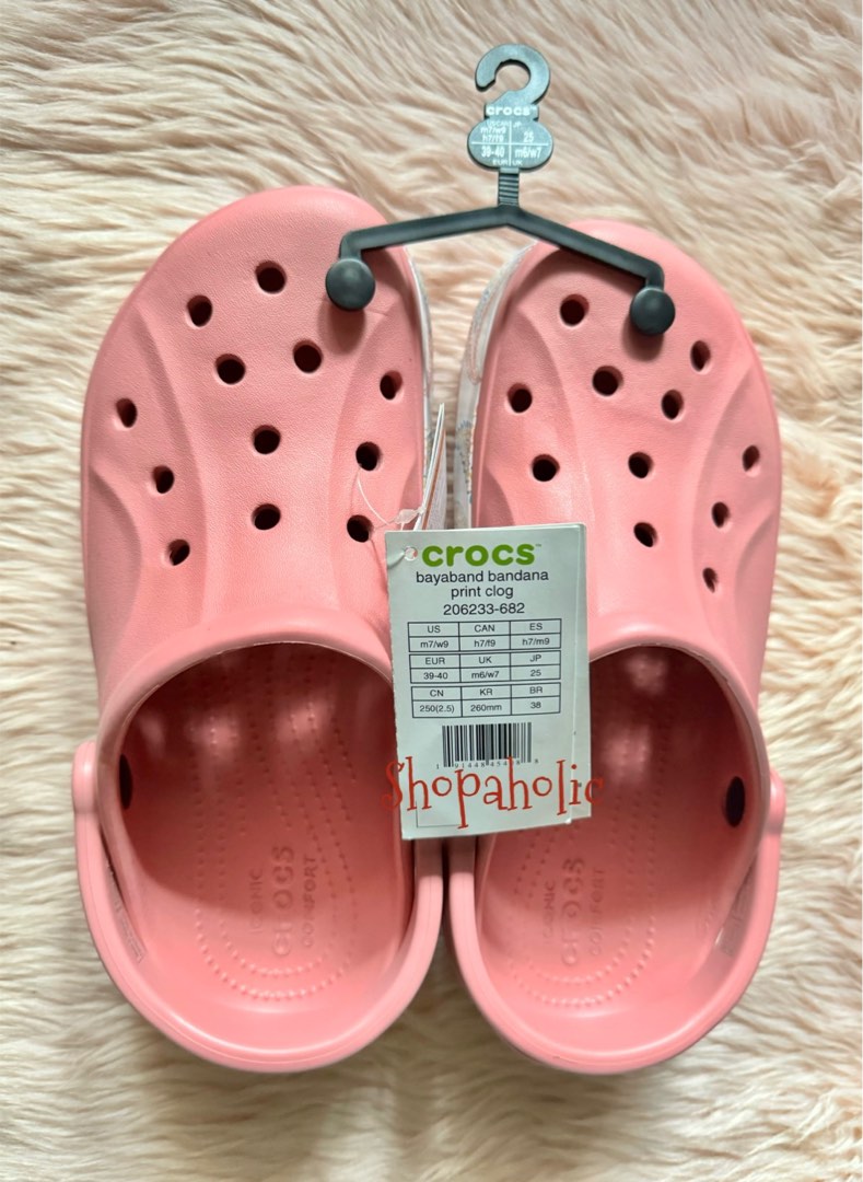 Crocs Bayaband Bandana Clog m7/w9, Women's Fashion, Footwear, Slippers ...