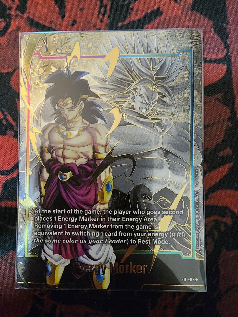 Dragonball Fusion World Broly Gold Energy Marker English, Hobbies ...