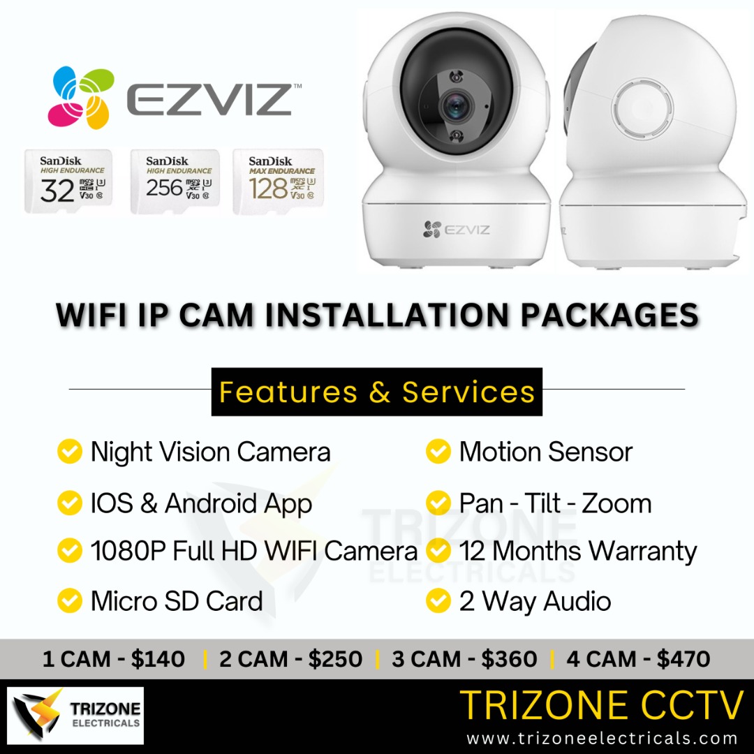 Ezviz - IP POE CCTV System Installation for Home & Office Packages ...