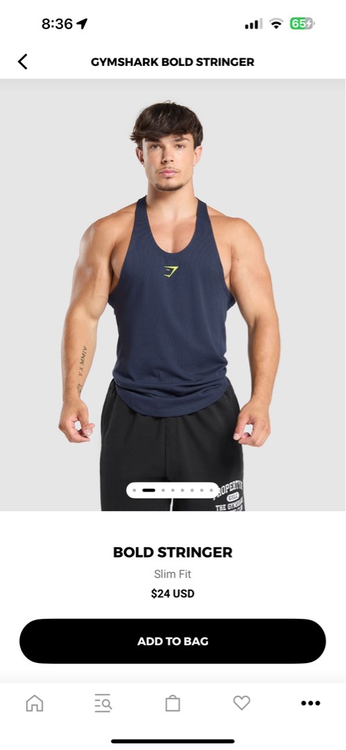 Gymshark Bold Stringer in XS, Men's Fashion, Activewear on Carousell