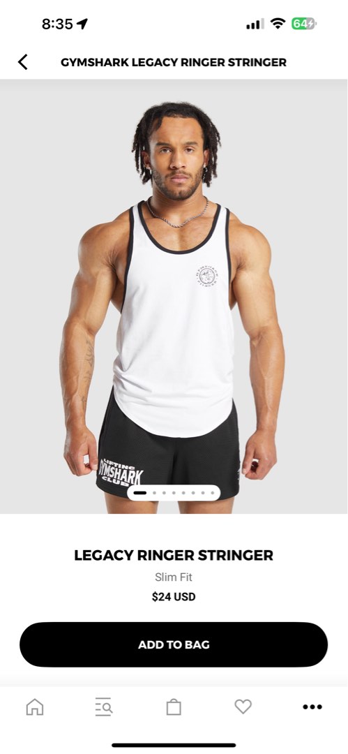 Gymshark Legacy Ringer Stringer in XS, Men's Fashion, Activewear on ...