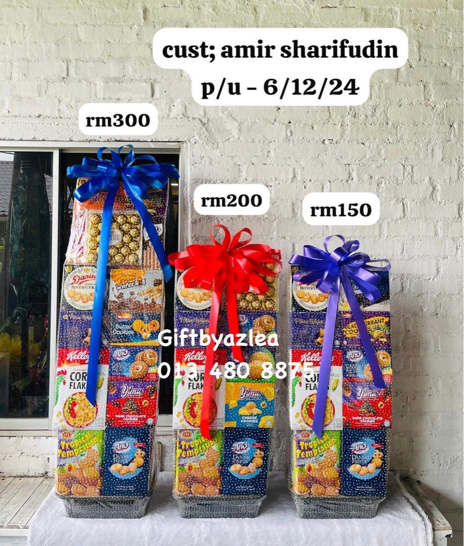 Hamper makanan dan minuman tinggi dan besar ready stock, Food & Drinks ...