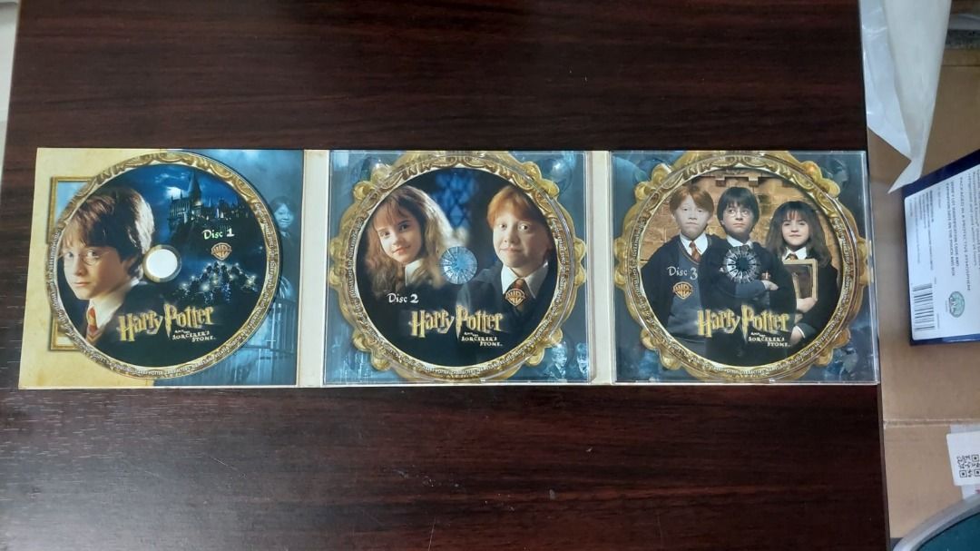 Harry Potter and The Sorcerer's Stone DVD Complete Set Disc 1 & 2 & 3 ...