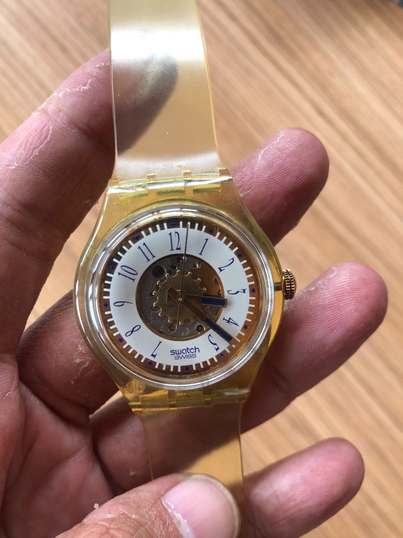 Jam Vintage SWATCH Skeleton Automatic AG 1992 Swiss Mens 23 Jewel ...