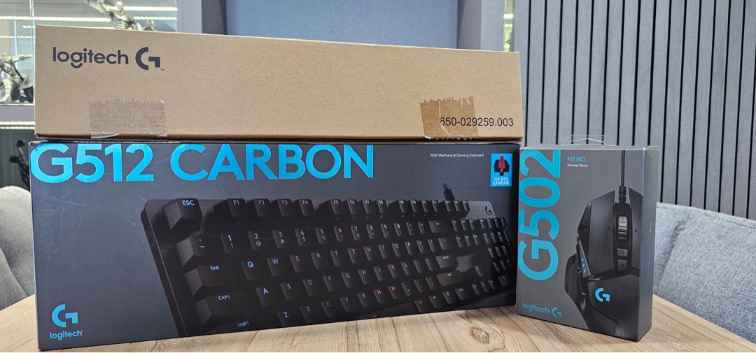 Logitech G512 Carbon Keyboard + G502 Hero Mouse set, Computers & Tech ...