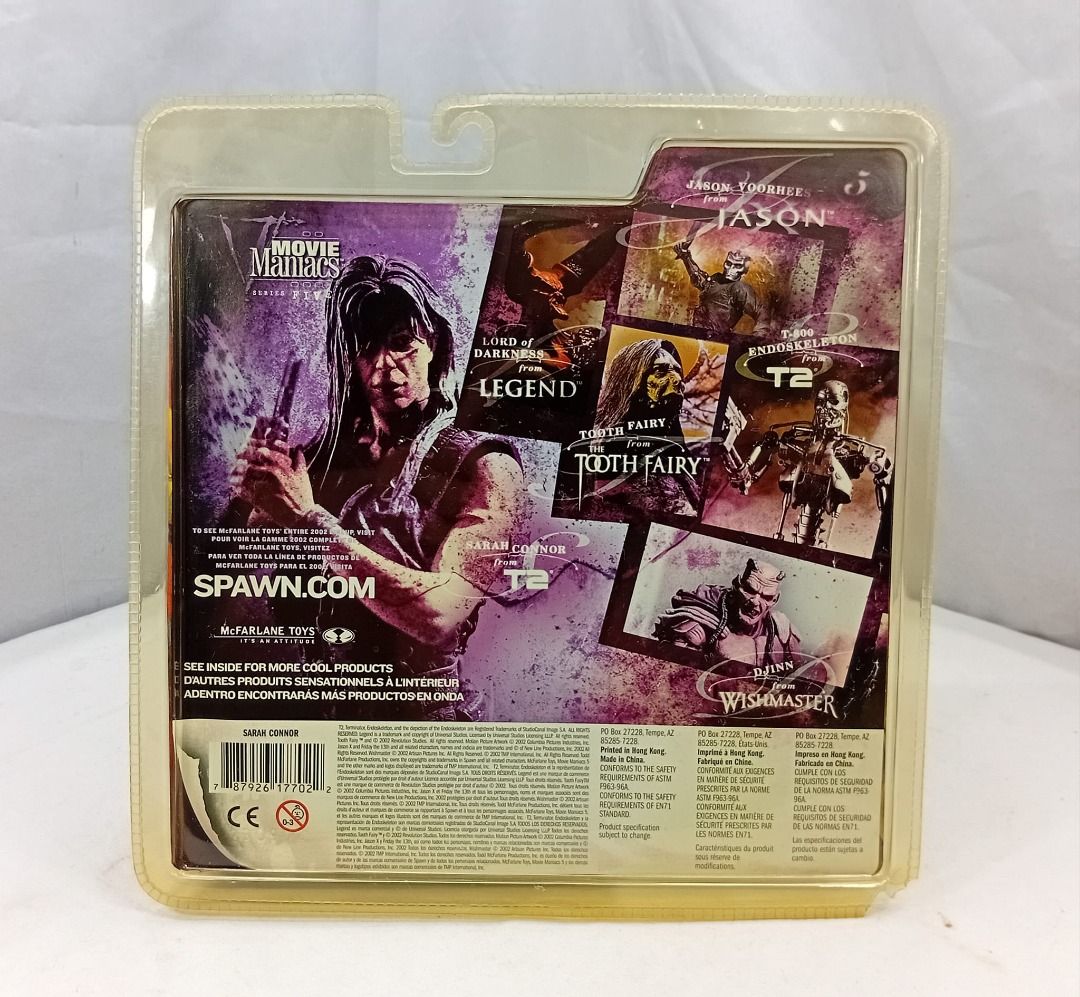 mcfarlane movie maniacs terminator 2 sarah connor ponytail variant ...