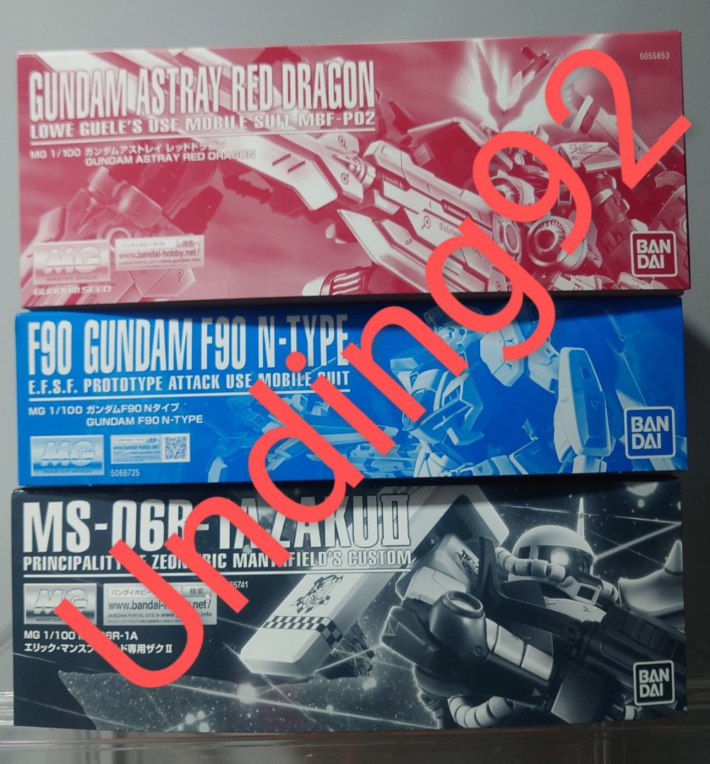 MG Gundam Astray Red Dragon / Gundam F90 N-Type / Eric Manthfield Zaku II, Hobbies & Toys, Toys ...