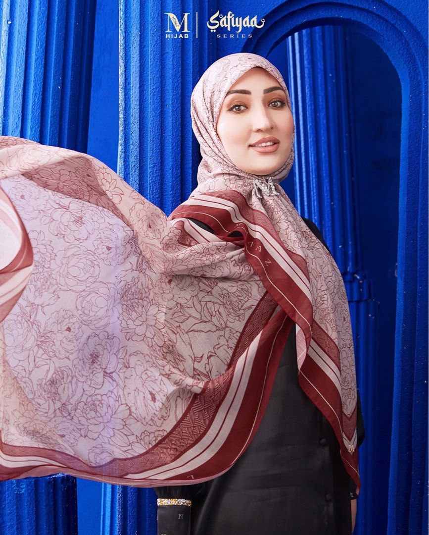 MINAZ Hijab Safiyaa series (code: AFGHANS red brick), Women's Fashion ...