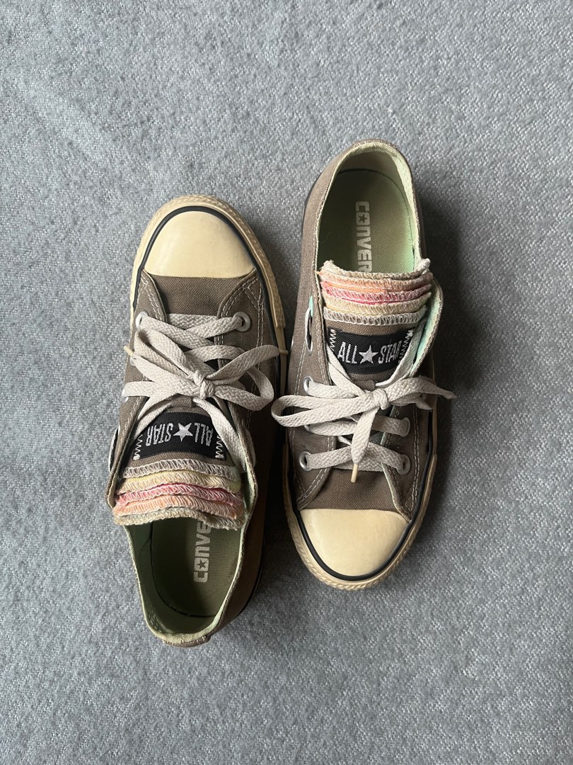 Multi-tongue Converse Lowcut, Women's Fashion, Footwear, Sneakers on ...