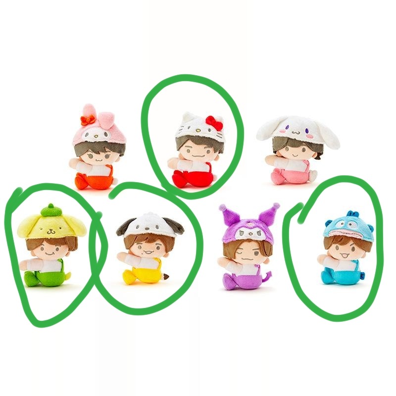 Naniwa Danshi Sanrio Plushie - Daigo, Kento, Kazuya, Joichiro, Hobbies ...