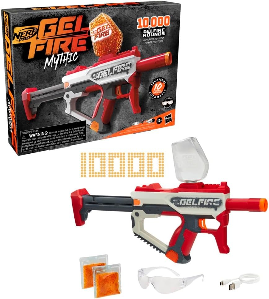 Nerf Pro Gelfire Mythic Blaster & 10,000 Gelfire Rounds, 800 Round ...