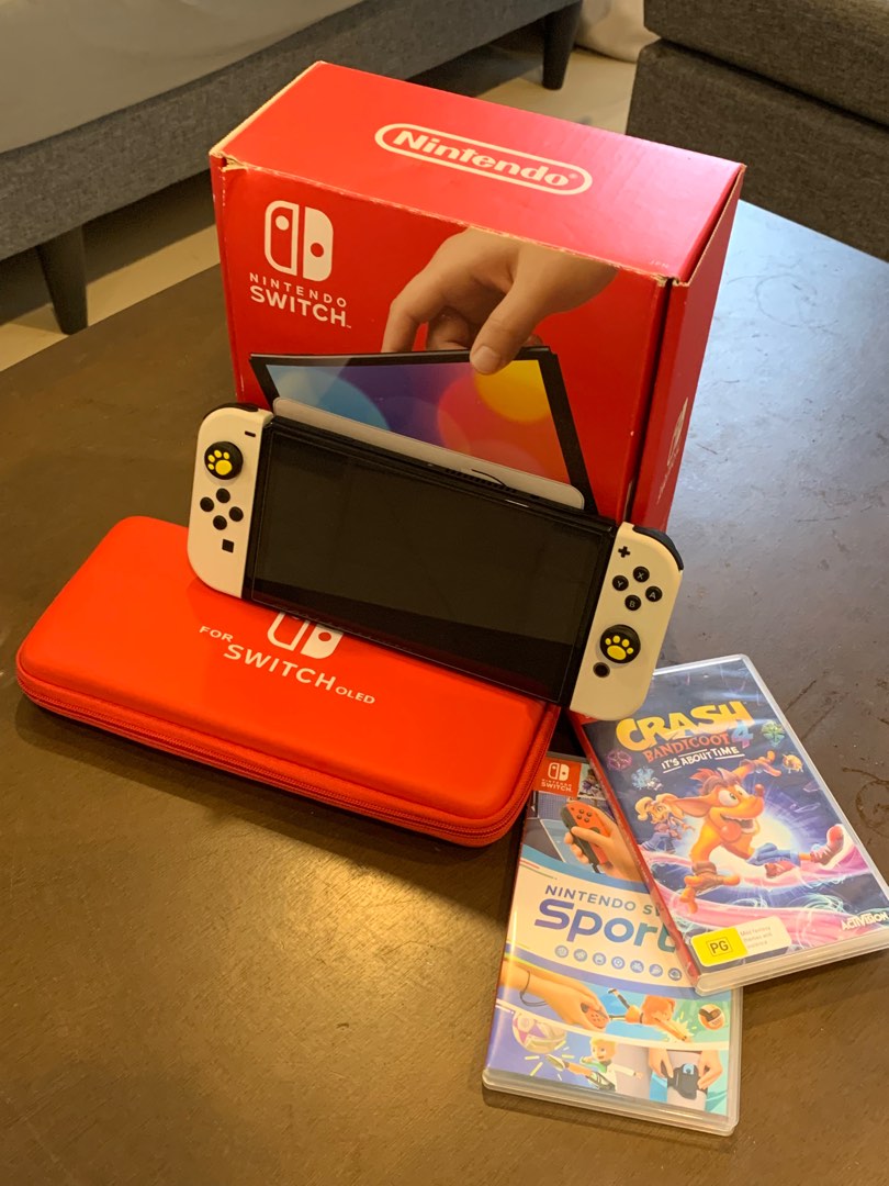 [SOLD] Nintendo Switch Oled (FULL SET + 2 VIDEO GAMES) , Video Gaming ...