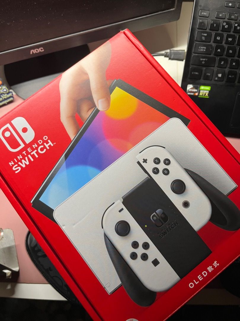 Nintendo Switch OLED [barely used] WHITE Complete set, Video Gaming ...