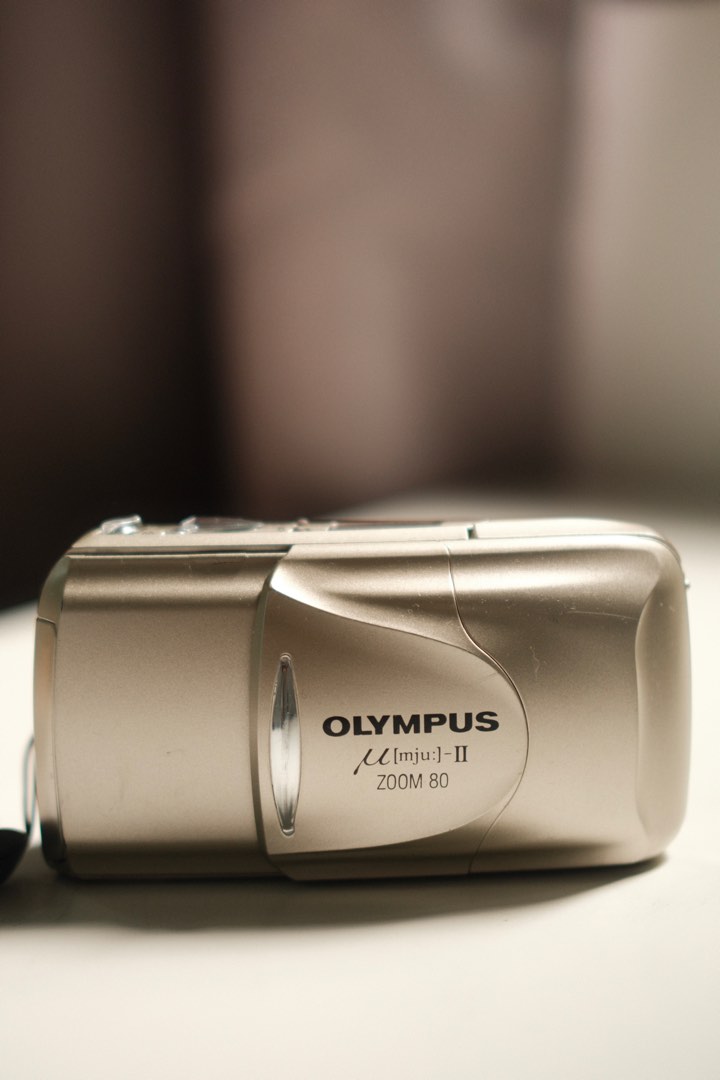Olympus MJU II with 3 Film Rolls and Film Case, Photography, Cameras on ...