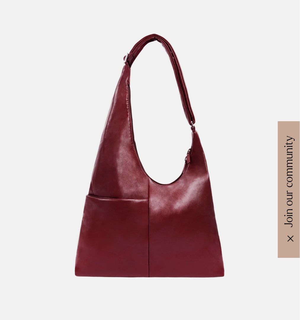 ONHAND The Paper Bunny Midi Arc Rich Dark Cherry, Women's Fashion, Bags ...