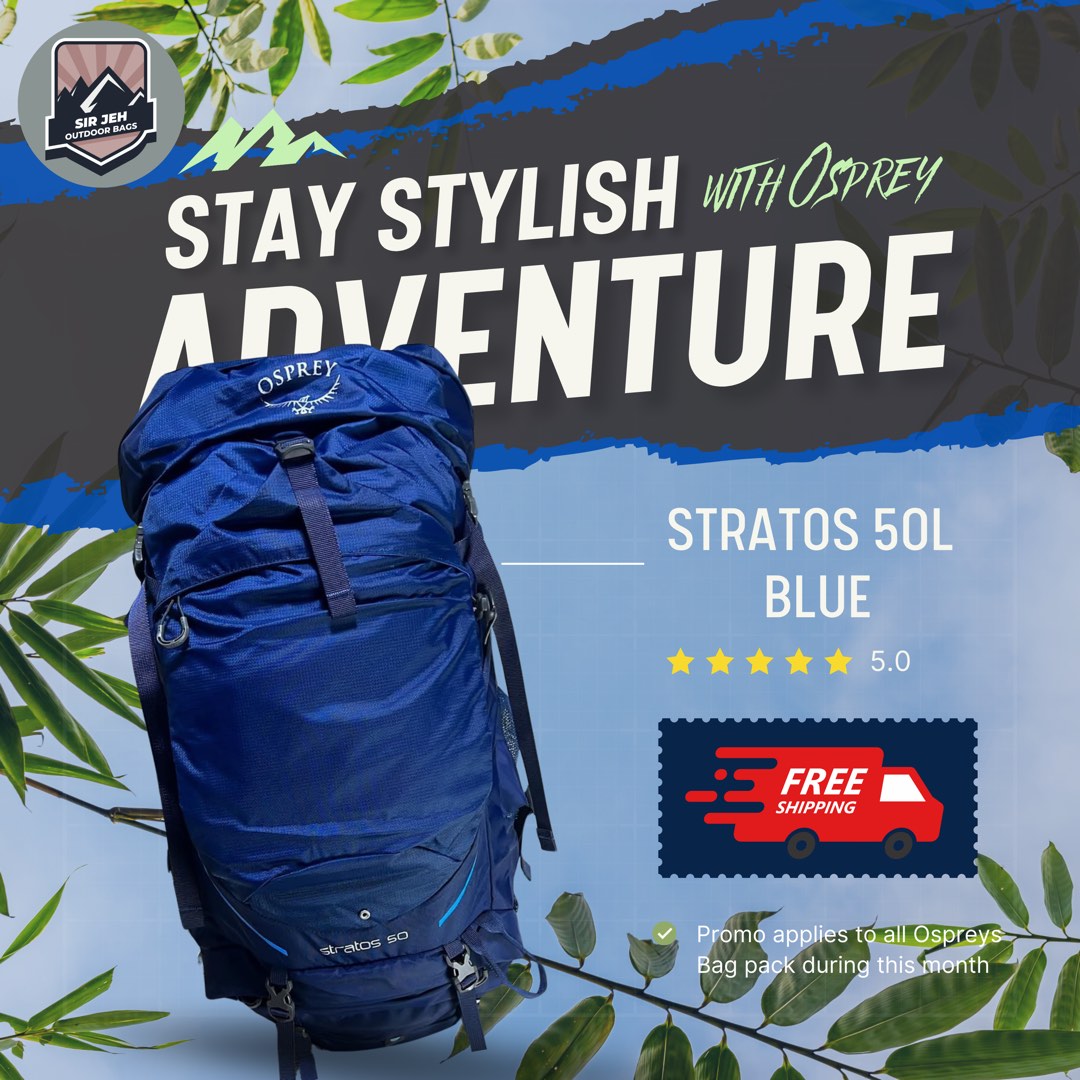 Osprey Stratos 50, Sports Equipment, Hiking & Camping on Carousell
