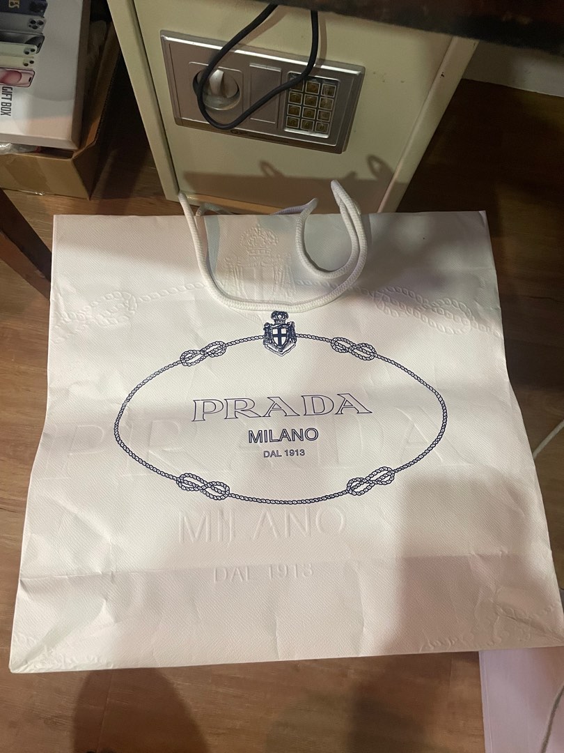 Prada Large paper bag, Luxury, Bags & Wallets on Carousell